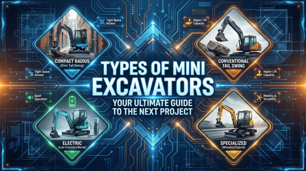 Types of Mini Excavators revealed! Uncover Top 7 Models